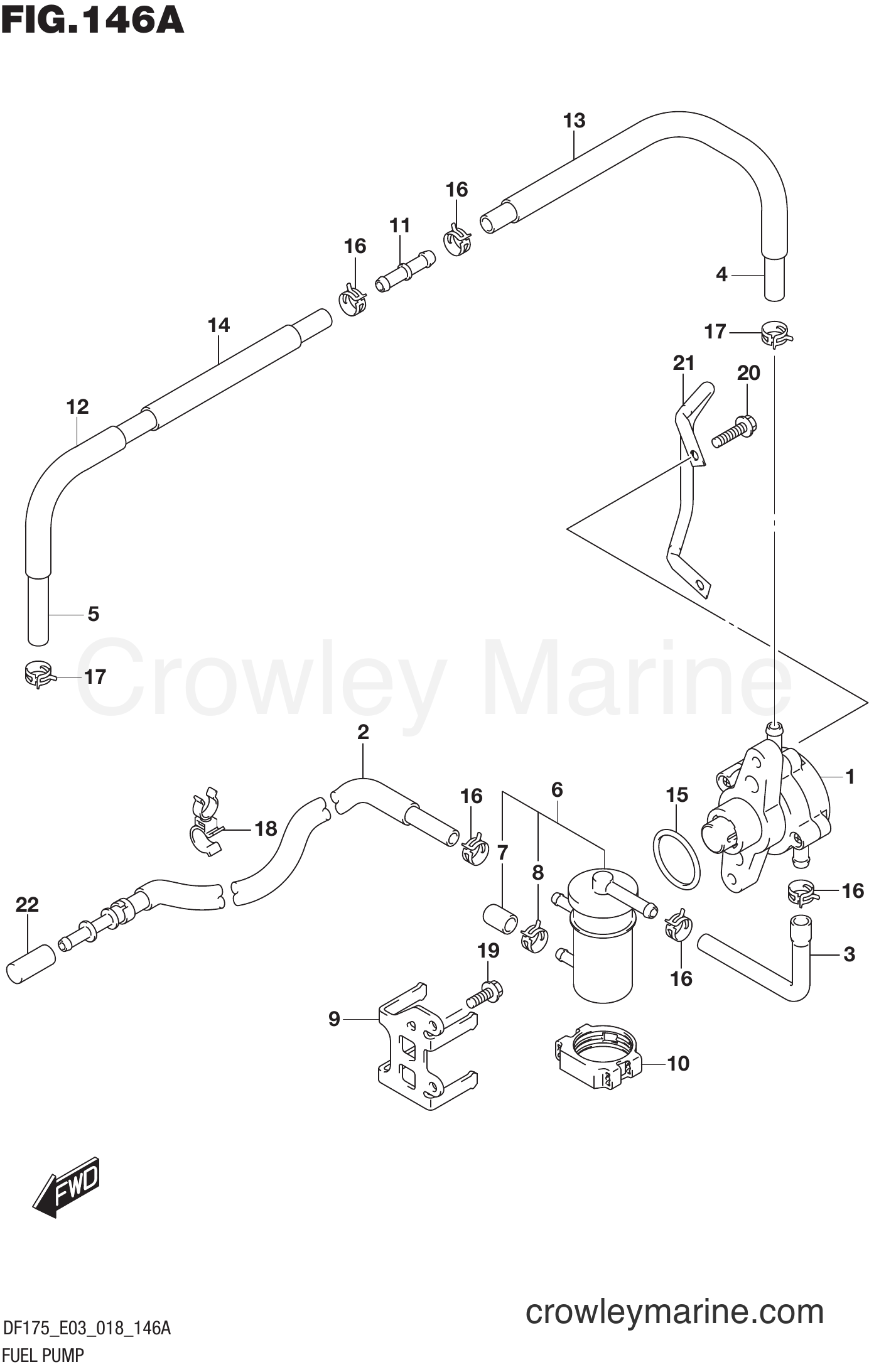 FUEL PUMP - 2018 Four-Stroke Outboard 150 DF150ST | Crowley Marine