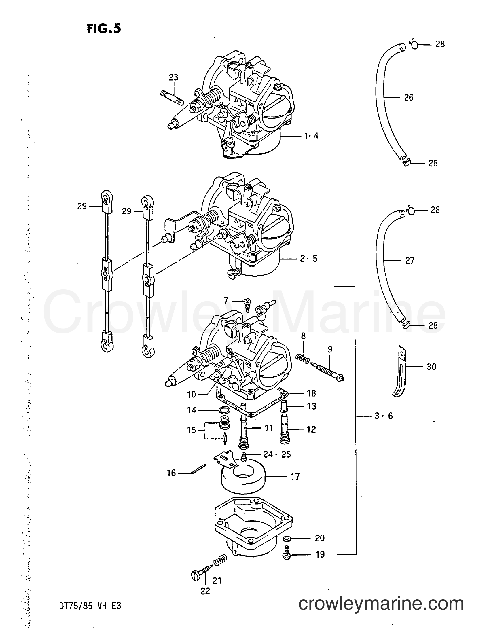 CARBURETOR (DT85) - 1986 Two-Stroke Outboard 75 DT75 | Crowley Marine