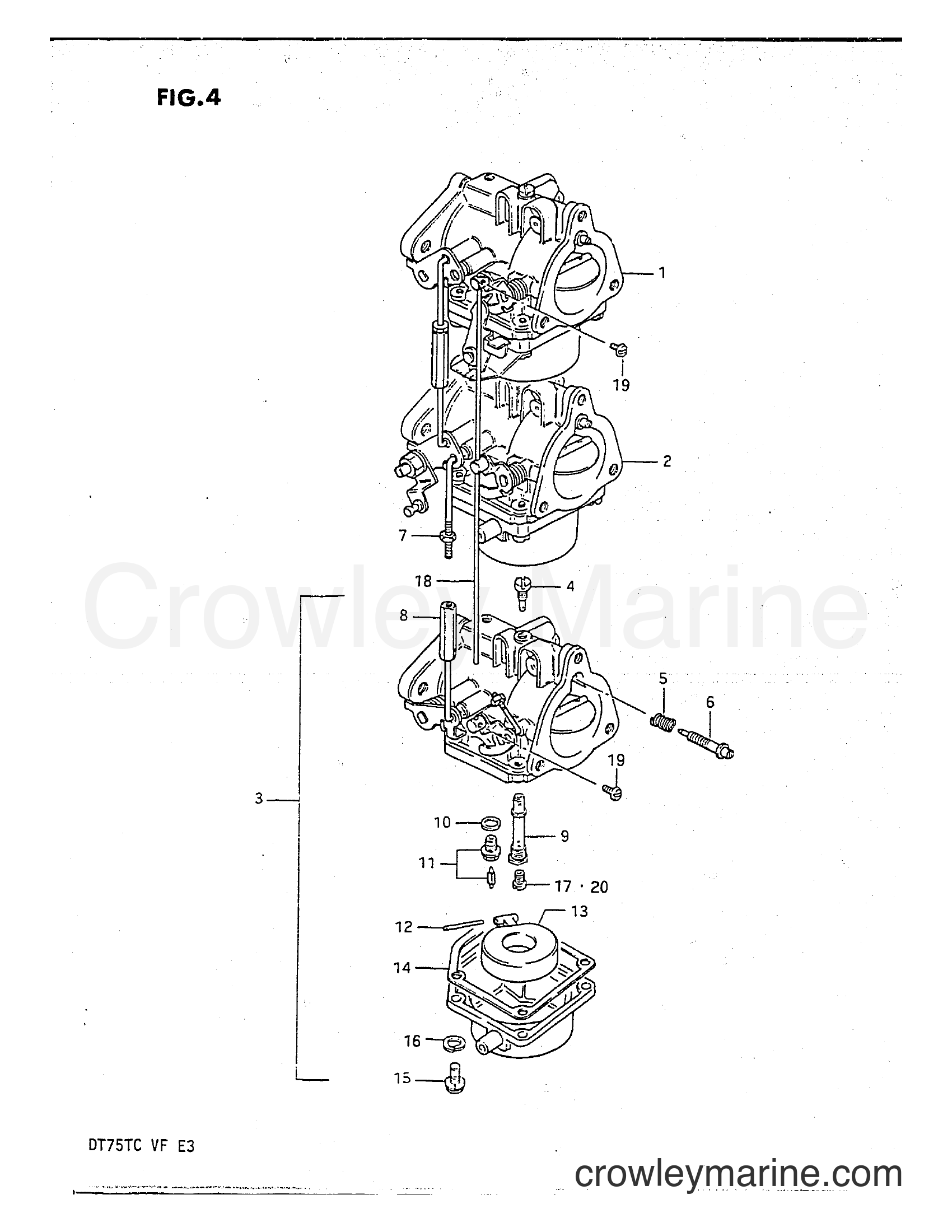 CARBURETOR - 1983 Two-Stroke Outboard 75 DT75 | Crowley Marine