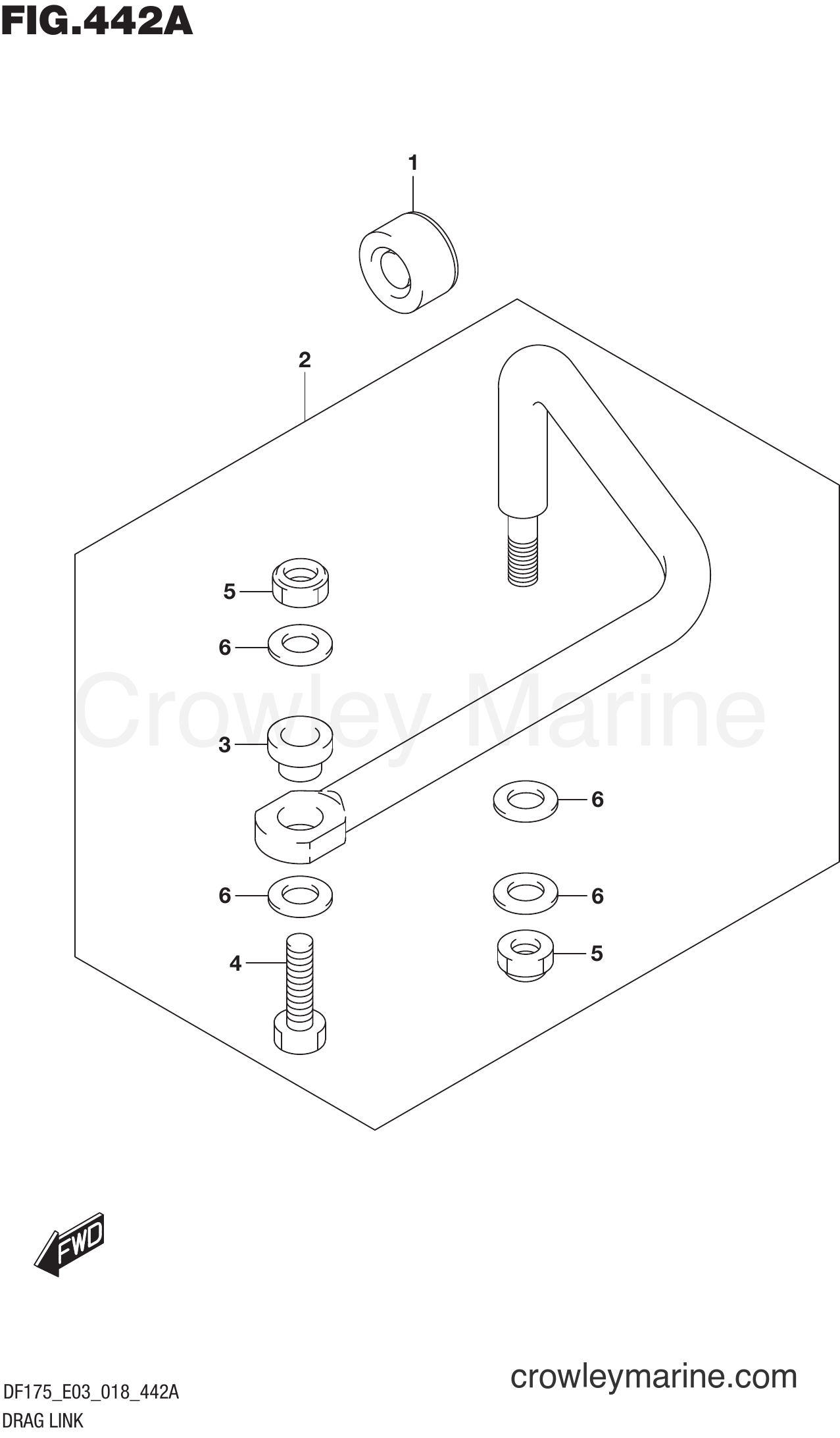 DRAG LINK - 2018 Four-Stroke Outboard 150 DF150ST | Crowley Marine