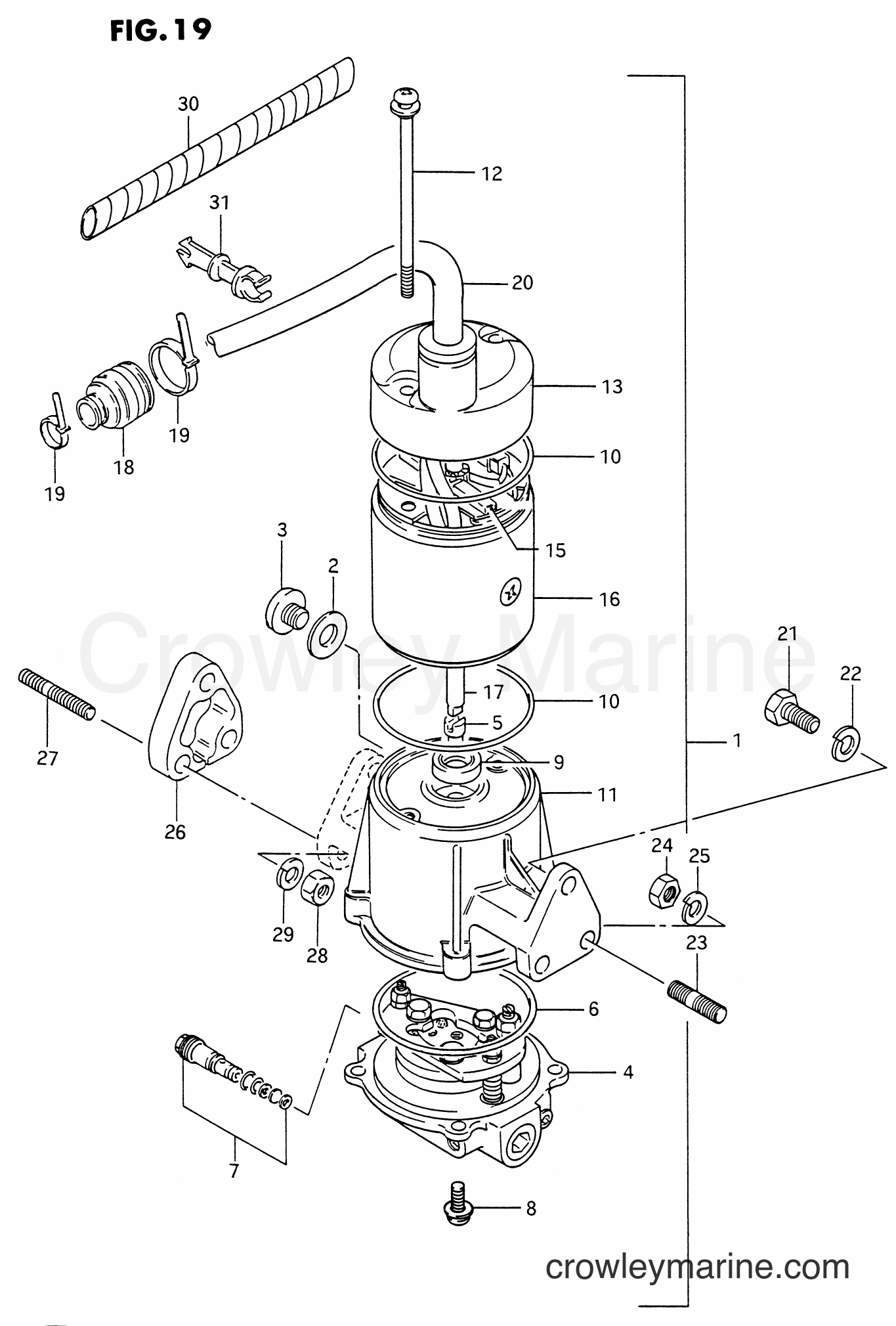 POWER UNIT (MODEL:88,89) - 1988 Two-Stroke Outboard 75 DT75 | Crowley ...