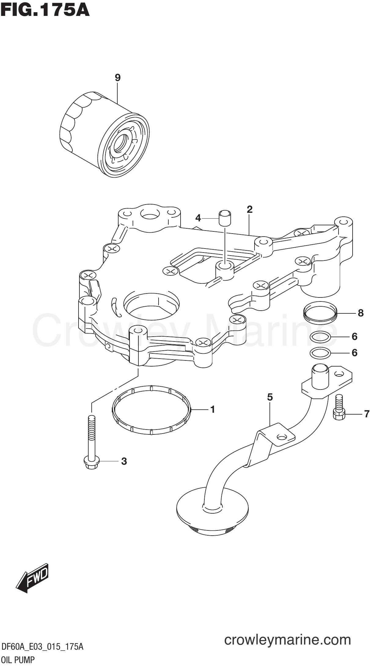 OIL PUMP - Serial Range Four-Stroke Outboard 40 DF40AT 510001 ...