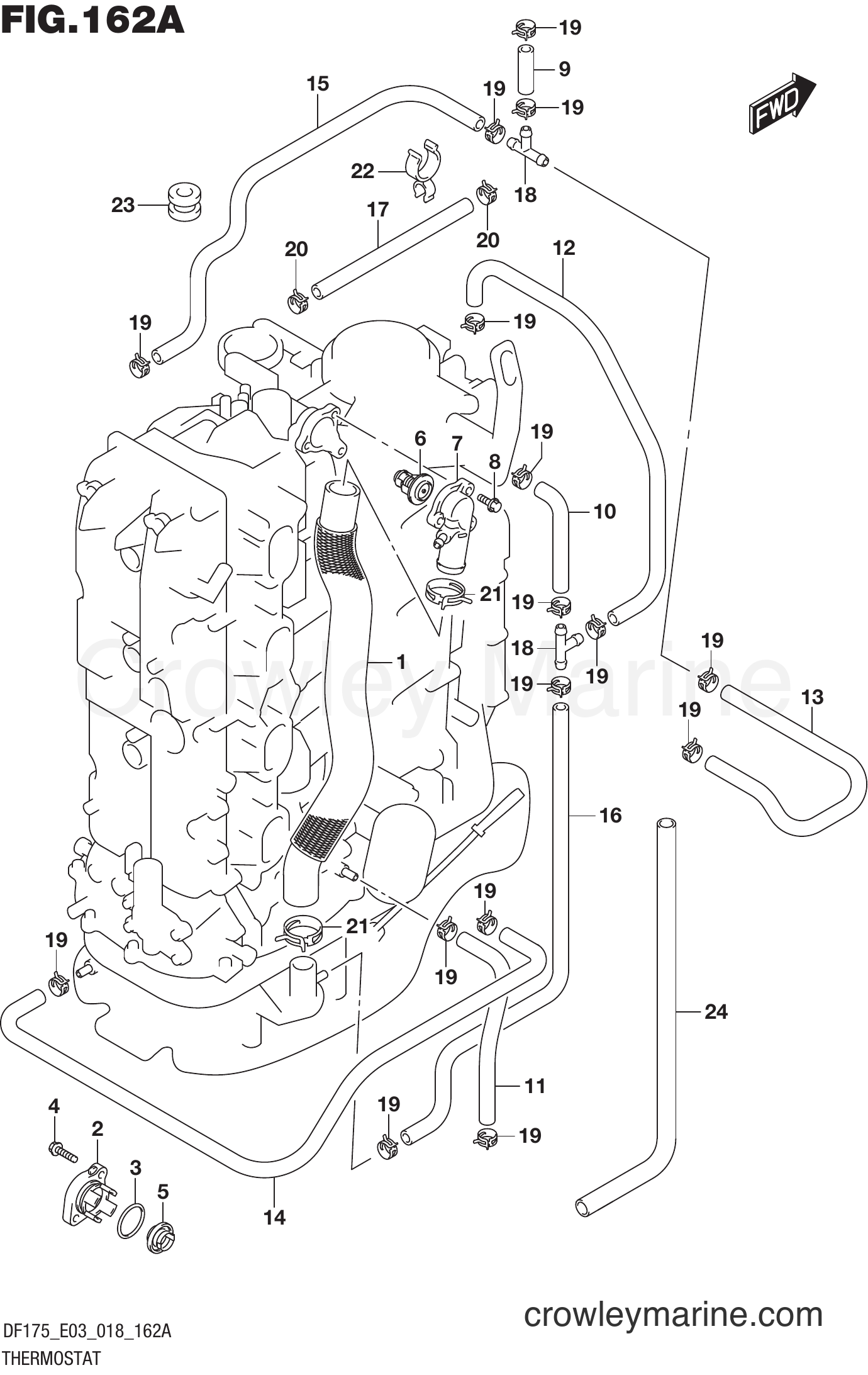 THERMOSTAT (DF150T)(DF150Z)(DF175T)(DF175Z) - 2018 Four-Stroke Outboard 150 DF150ST | Crowley Marine