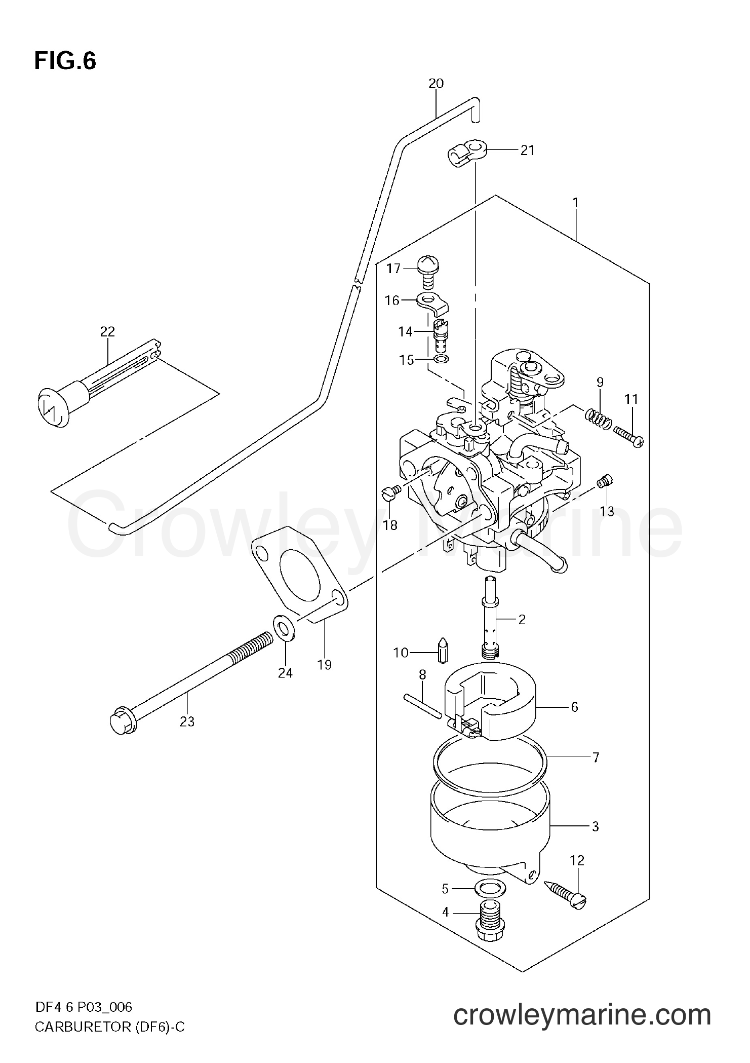 CARBURETOR (DF6 MODEL:03,04) - 2006 Four-Stroke 6 DF6 | Crowley Marine