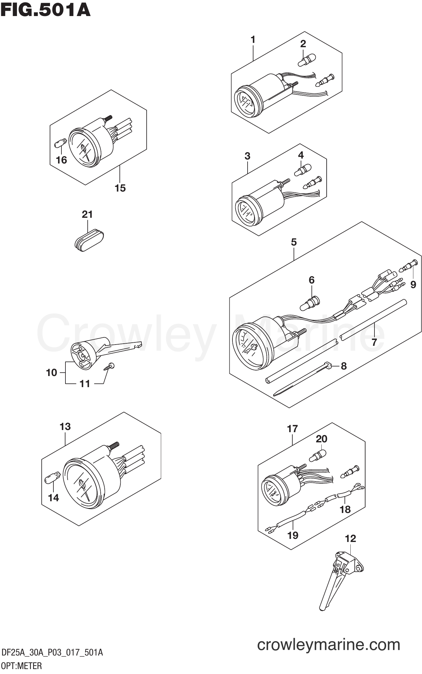 OPT:METER (DF25AR P03) - Serial Range Four-Stroke Outboard 25 DF25A ...