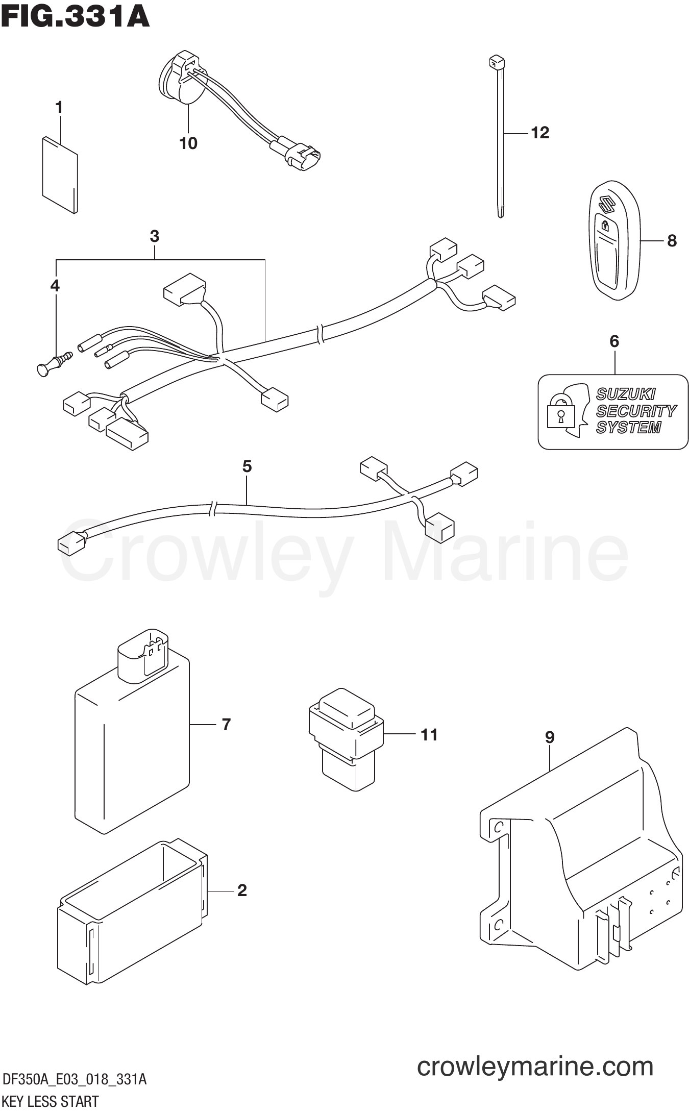KEY LESS START - Serial Range Four-Stroke Outboard 350 DF350A 810001 ...