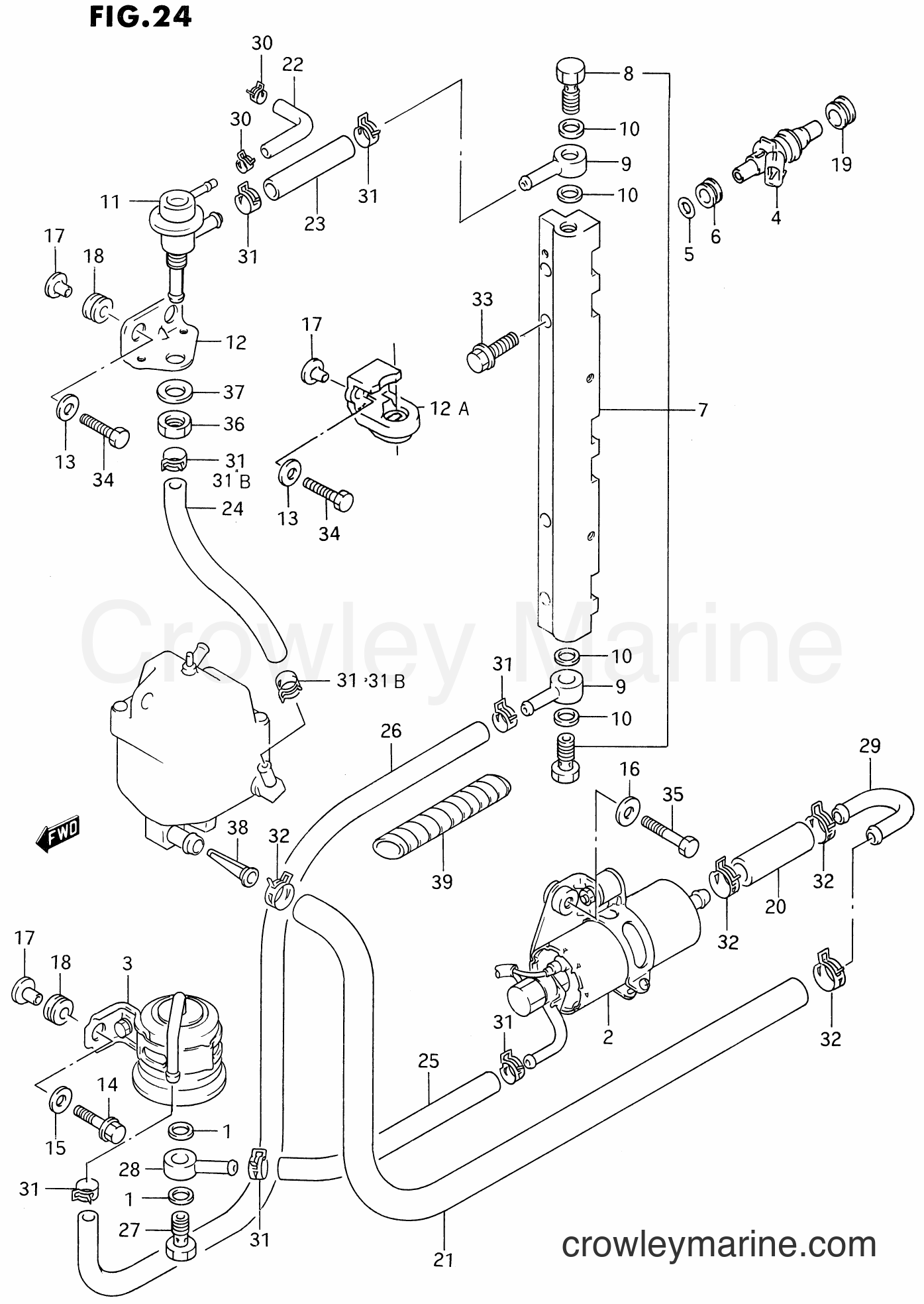 FUEL INJECTOR - 1990 Two-Stroke Outboard 225 DT225 | Crowley Marine