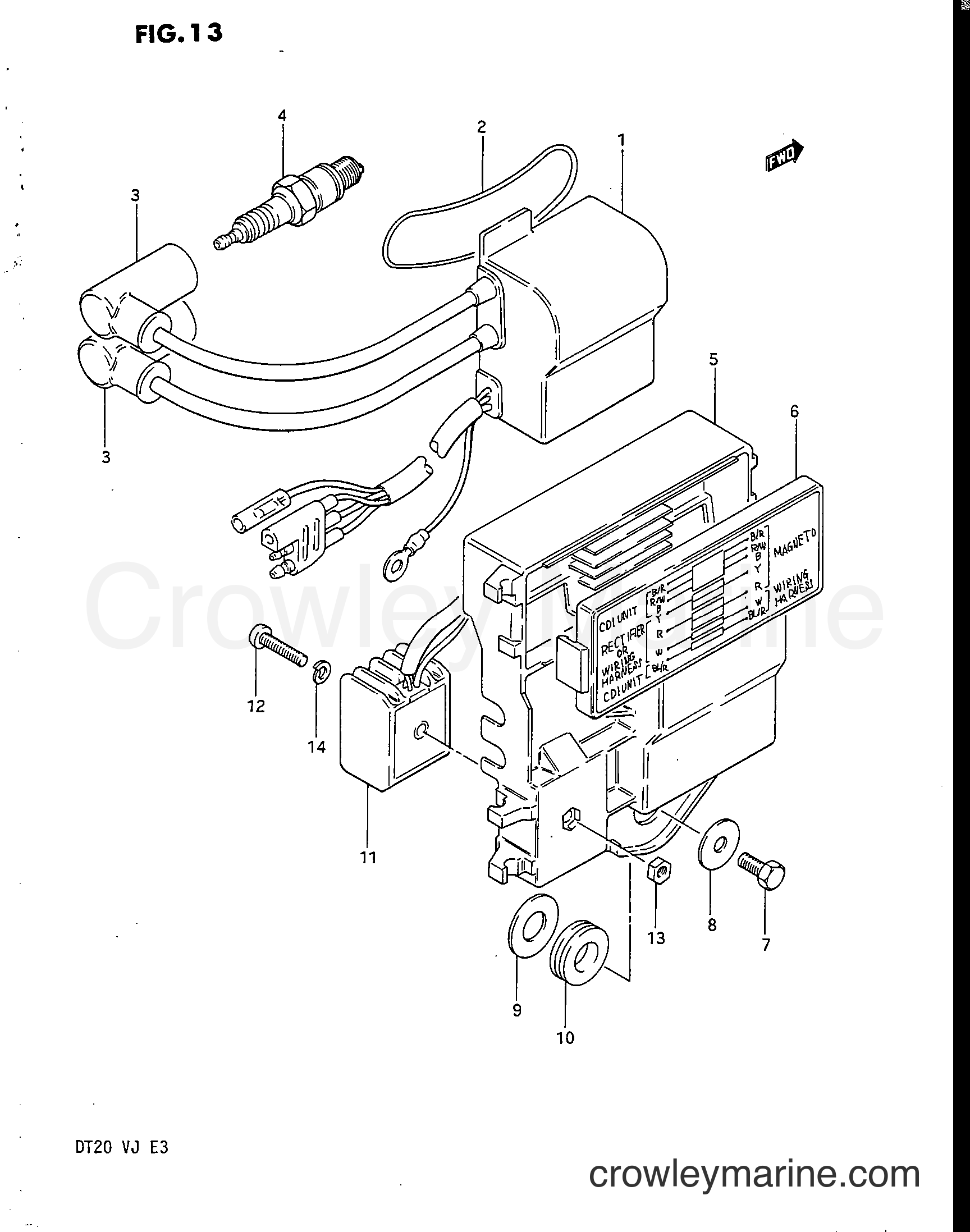 IGNITION - 1986 Two-Stroke Outboard 20 DT20 | Crowley Marine