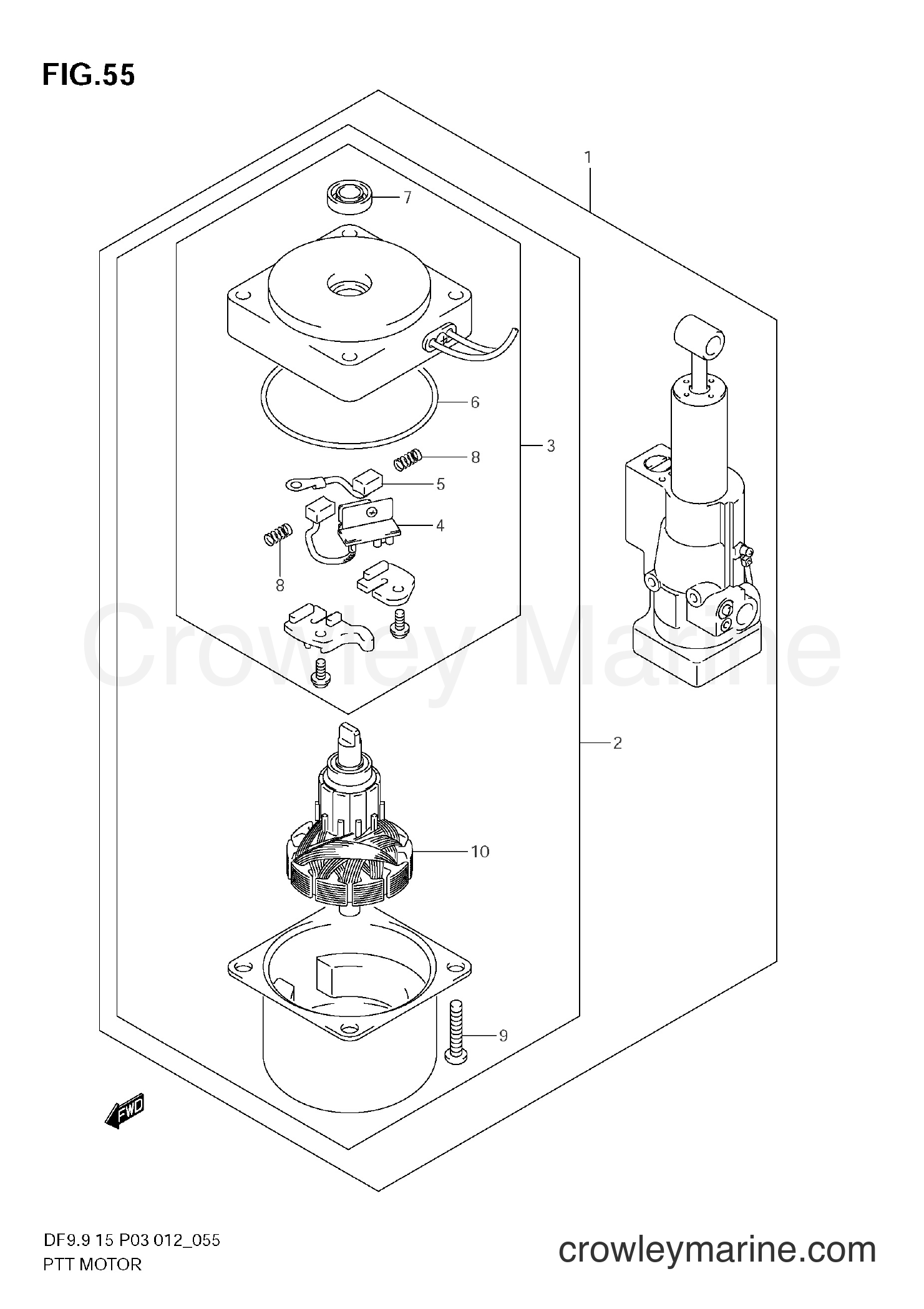 PTT MOTOR (DF9,9TH) - Serial Range Four-Stroke Outboard 15 DF15 11503F ...