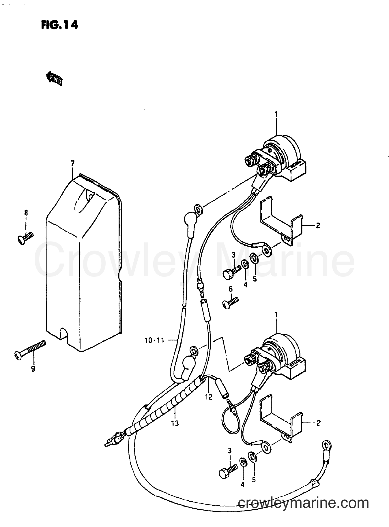 TRIM RELAY - 1988 Two-Stroke Outboard 65 DT65 | Crowley Marine