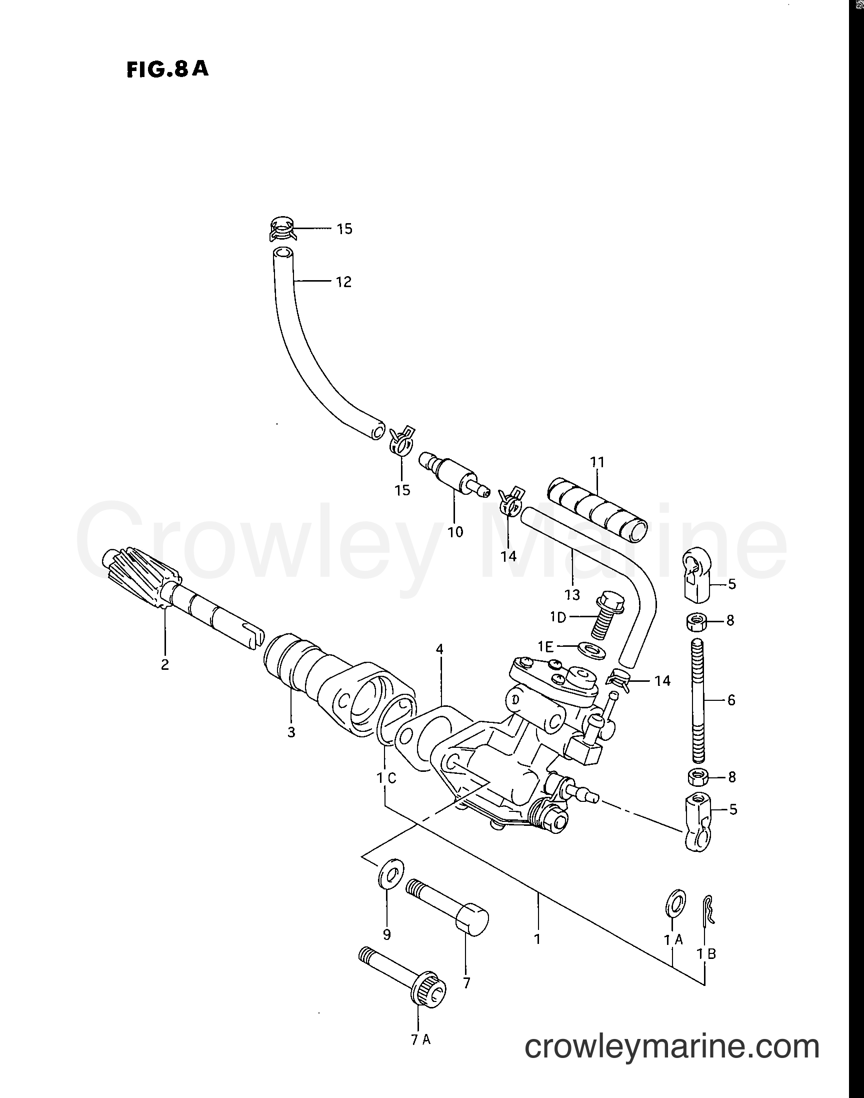 Oil Pump (Model:95-00) - 1988 Two-Stroke Outboard 30 DT30C | Crowley Marine