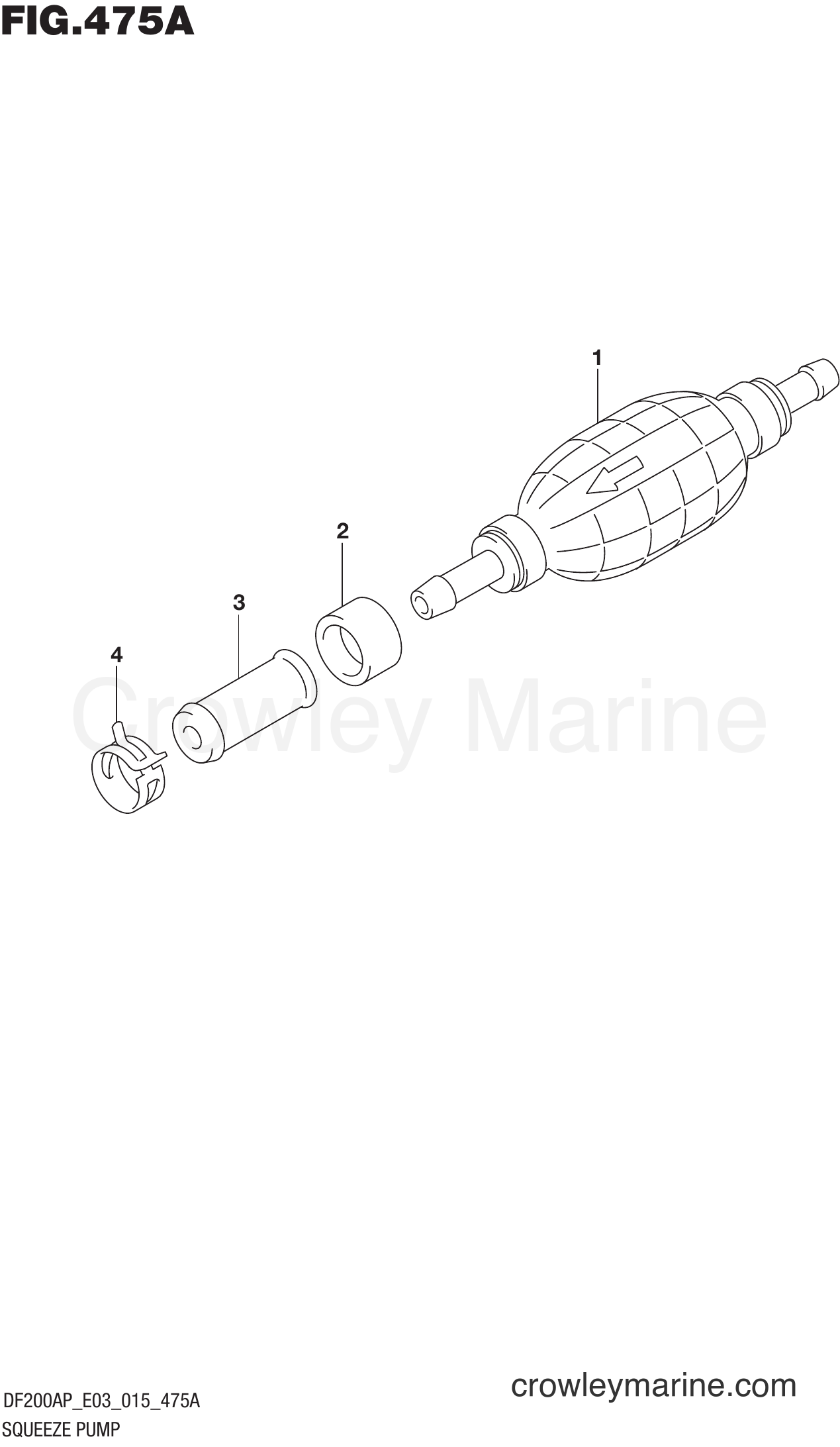 SQUEEZE PUMP - Serial Range Four-Stroke Outboard 200 DF200AP 510001 ...