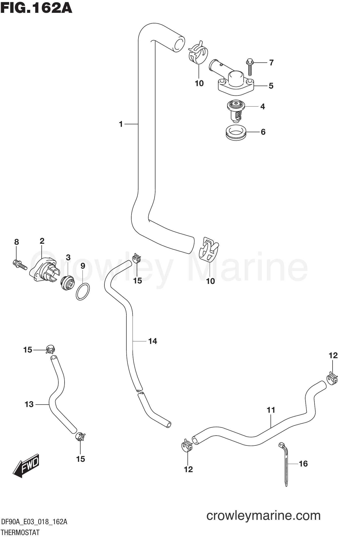 THERMOSTAT (DF70A)(DF90A) - Serial Range Four-Stroke Outboard 70 DF70A ...