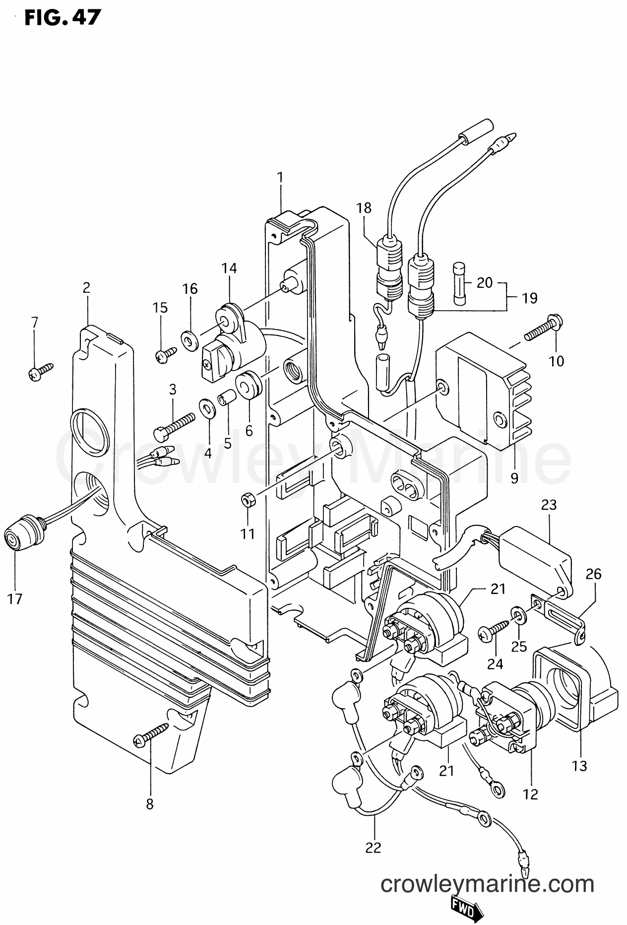 RELAY (1) (MODEL:87,88) - 1987 Two-Stroke Outboard 150 DT150 | Crowley ...