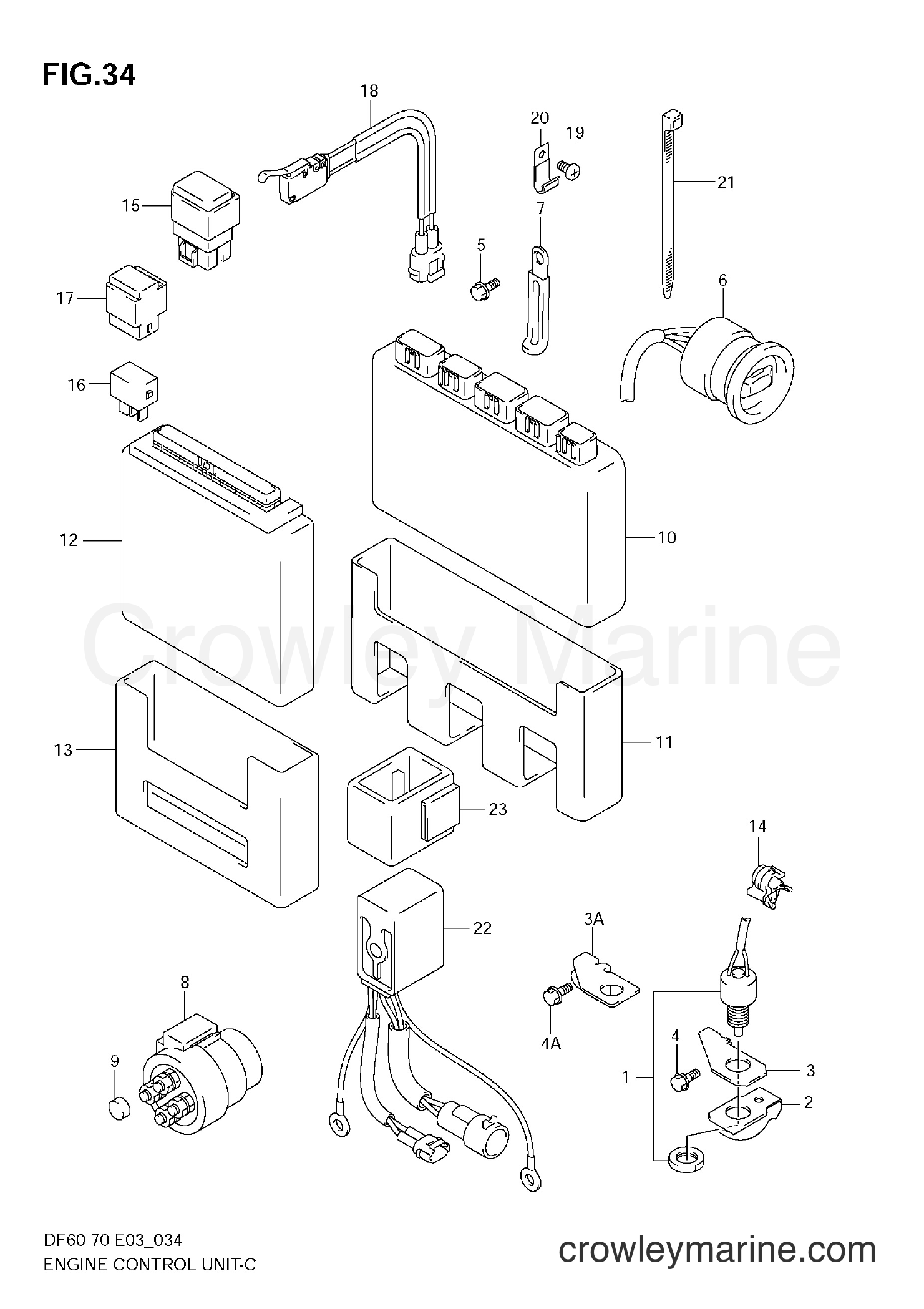 ENGINE CONTROL UNIT - 2007 Four-Stroke Outboard 70 DF70 | Crowley Marine