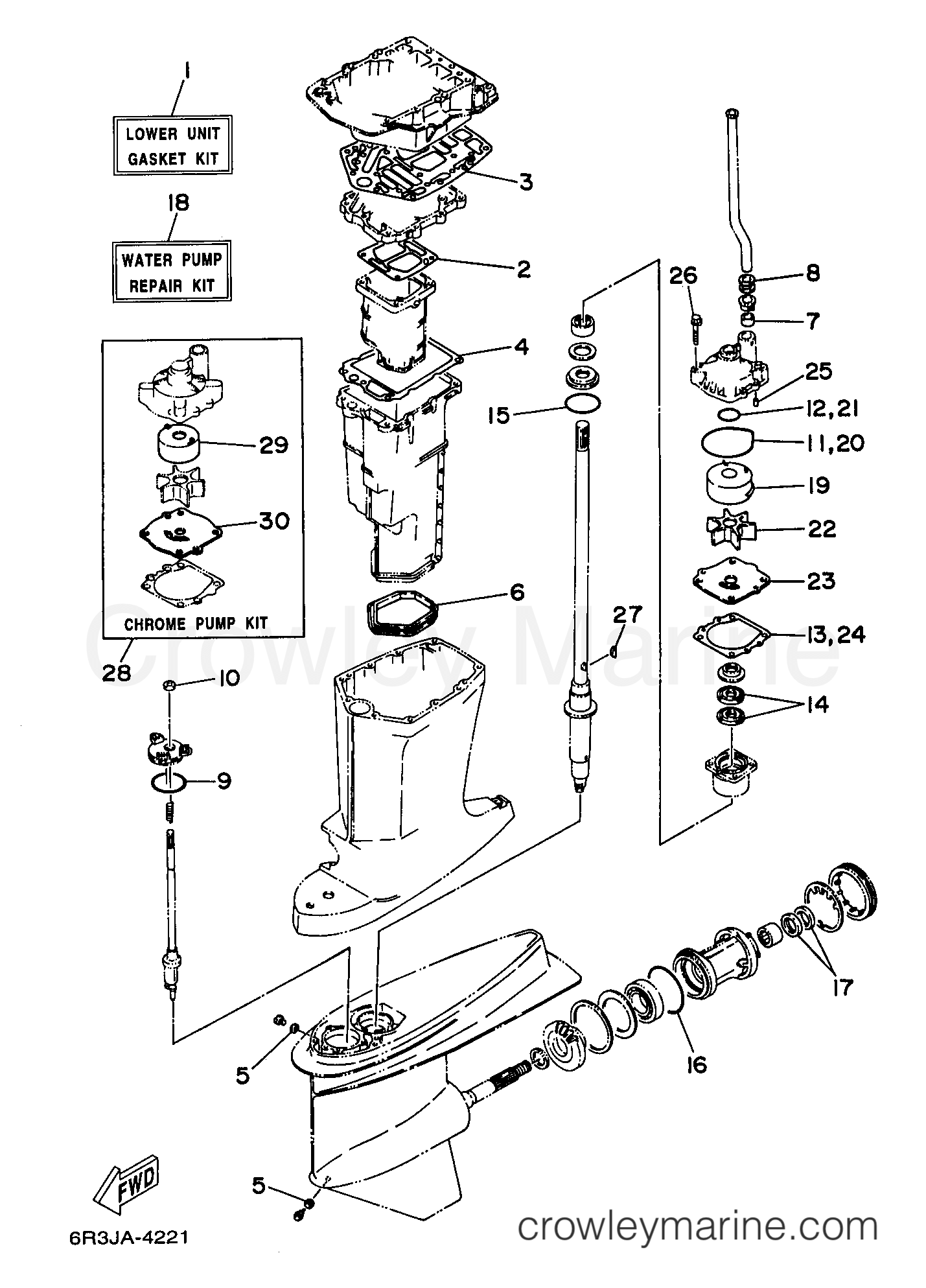 REPAIR KIT 2 - 1998 Outboard 150hp S150TXRW | Crowley Marine