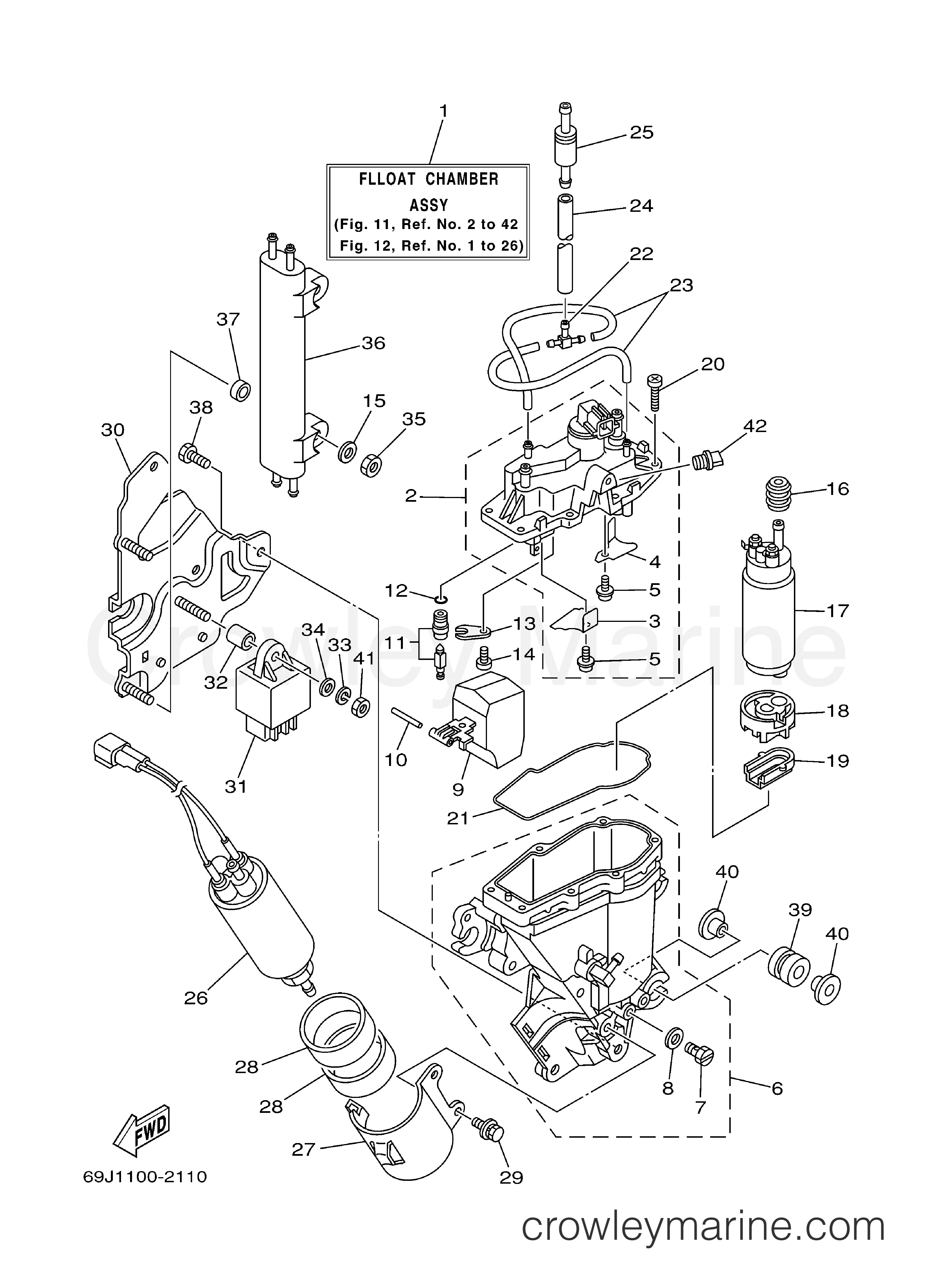 FUEL INJECTION PUMP 1 - 2002 Outboard 225hp LF225TURA | Crowley Marine