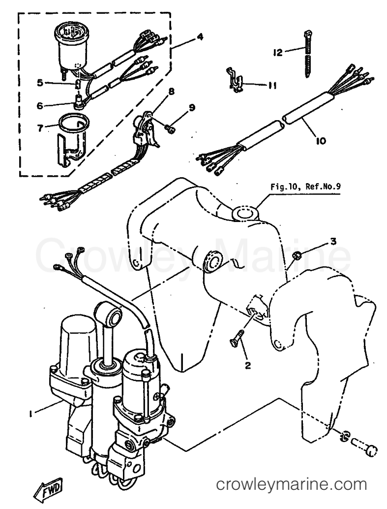POWER TRIM & TILT ASSY - 1985 International 60hp 60FE (6H2) [999 ...