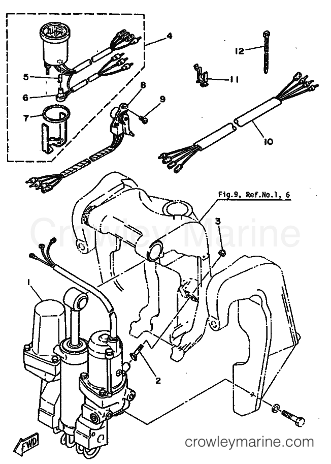 POWER TRIM & TILT ASSY - 1985 International 90hp 90A (6H1) [999 ...