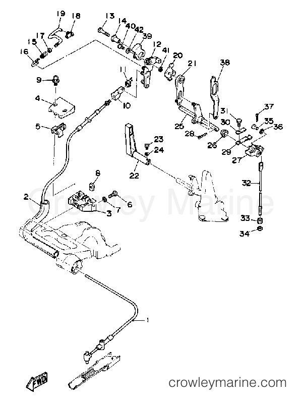 CONTROL ENGINE - 1989 Outboard 9.9hp F9.9LF | Crowley Marine