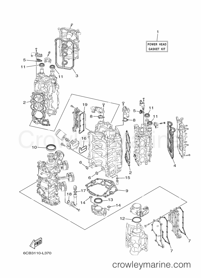 REPAIR KIT 1 - 2013 International 250hp VF250A (6CB5) [050] | Crowley ...