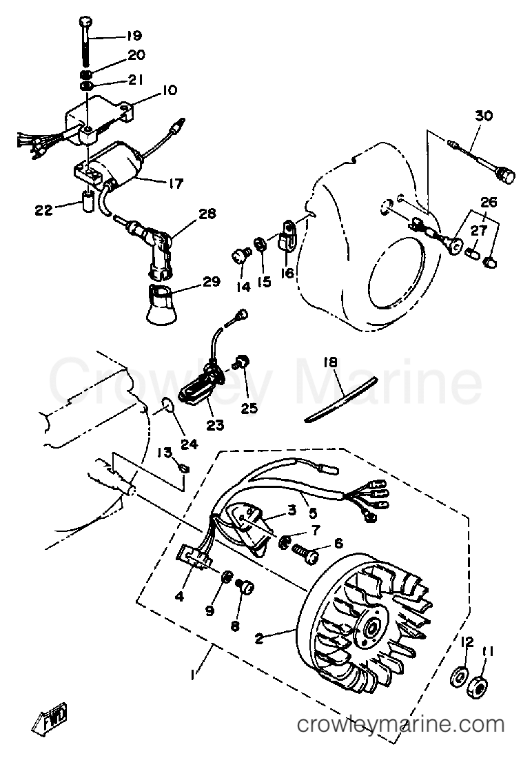 CDI MAGNETO ~801500 - 1998 Generator 1400 EF1400 | Crowley Marine