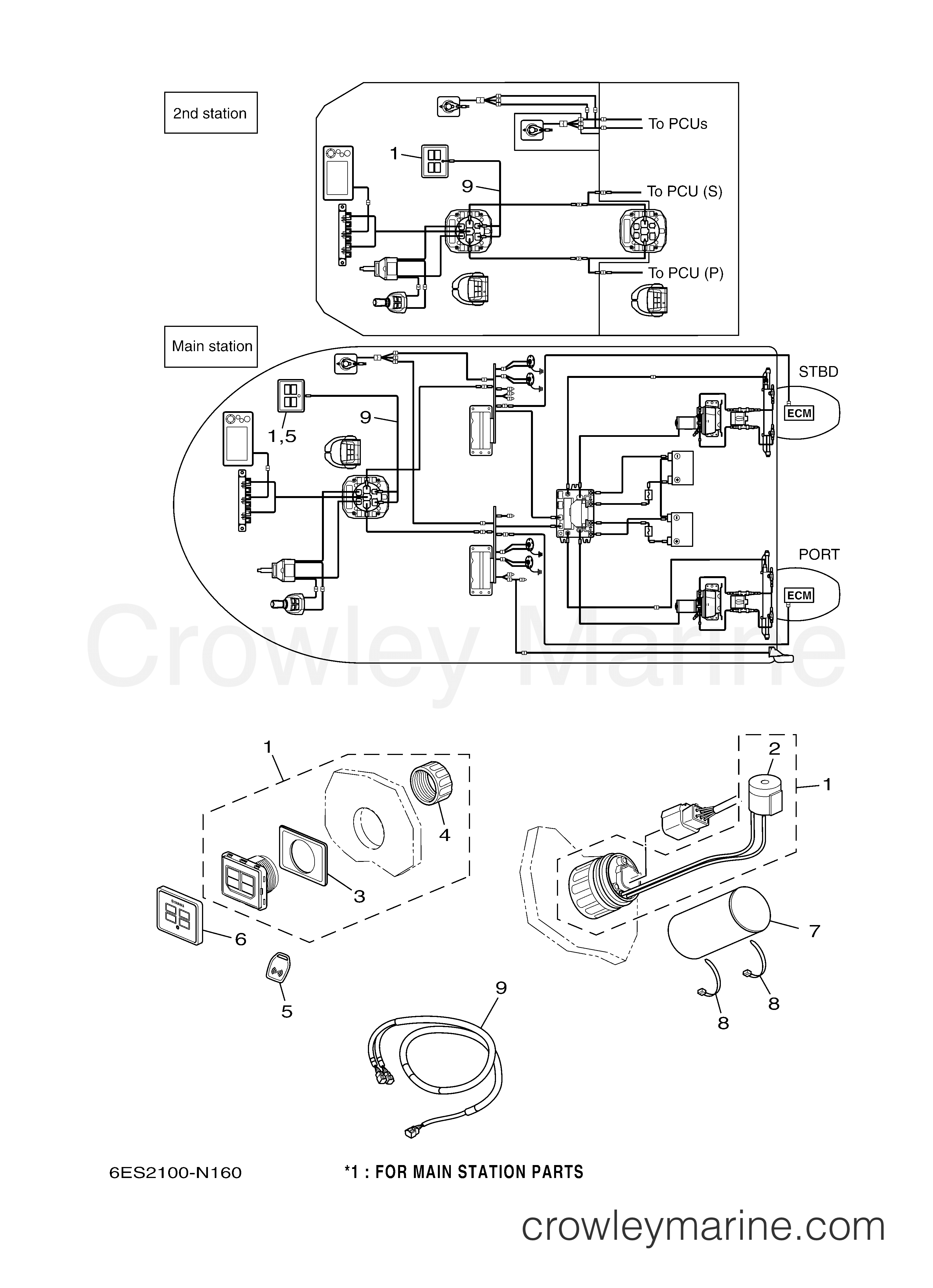 EKS ASSY (TWIN) - Various Years Rigging Helm Master Helm Master 2014 ...