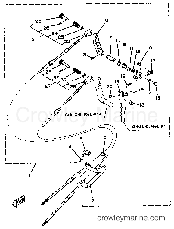 REMOTE CONTROL ATTACHMENT - 1985 Outboard 8hp 8SK | Crowley Marine