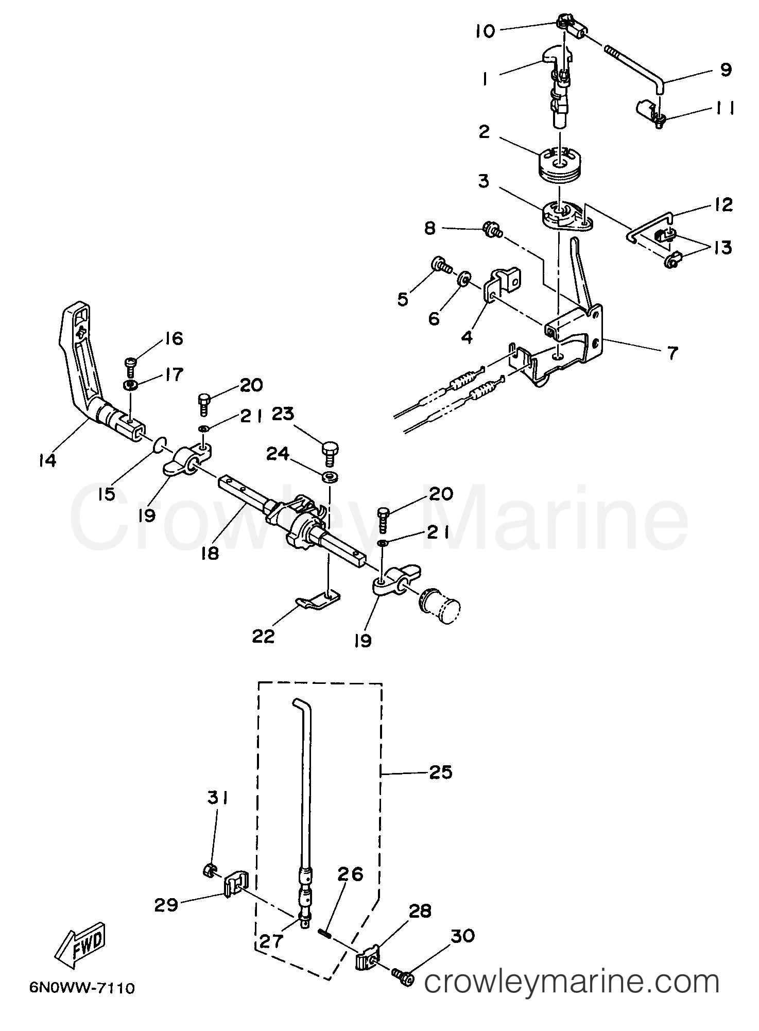 CONTROL - 1998 Outboard 6hp 6MSHW | Crowley Marine