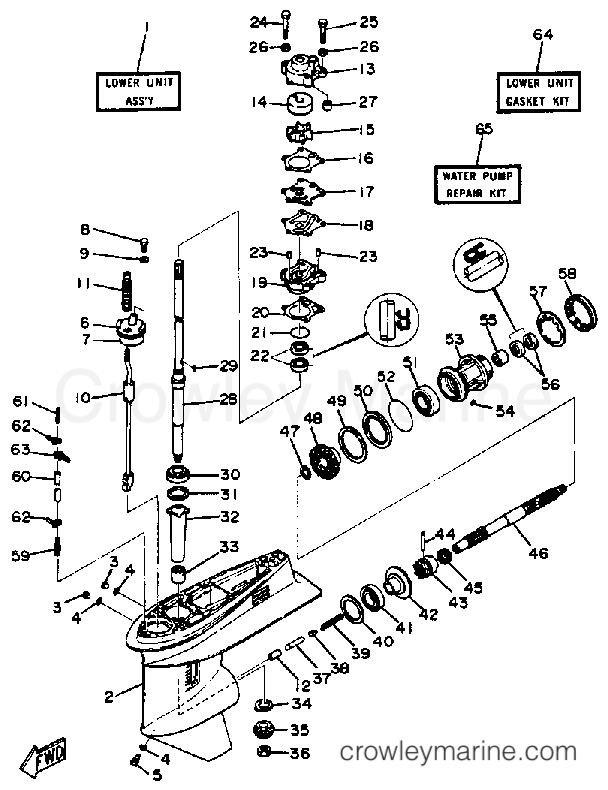 LOWER DRIVE 1 - 1984 Outboard 40hp 40ELN | Crowley Marine
