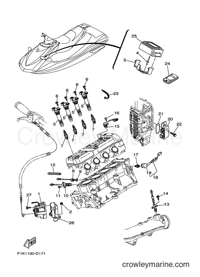 ELECTRICAL 2 - 2005 WaveRunner VX1100-D VX1100-D (F1K2) [010] | Crowley ...