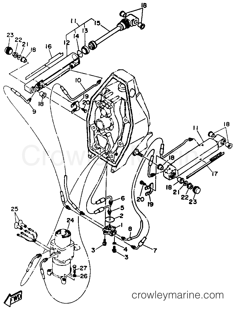 TILT CYLINDER 2 - 1989 Stern Drive V8 INTERMEDIATE | Crowley Marine