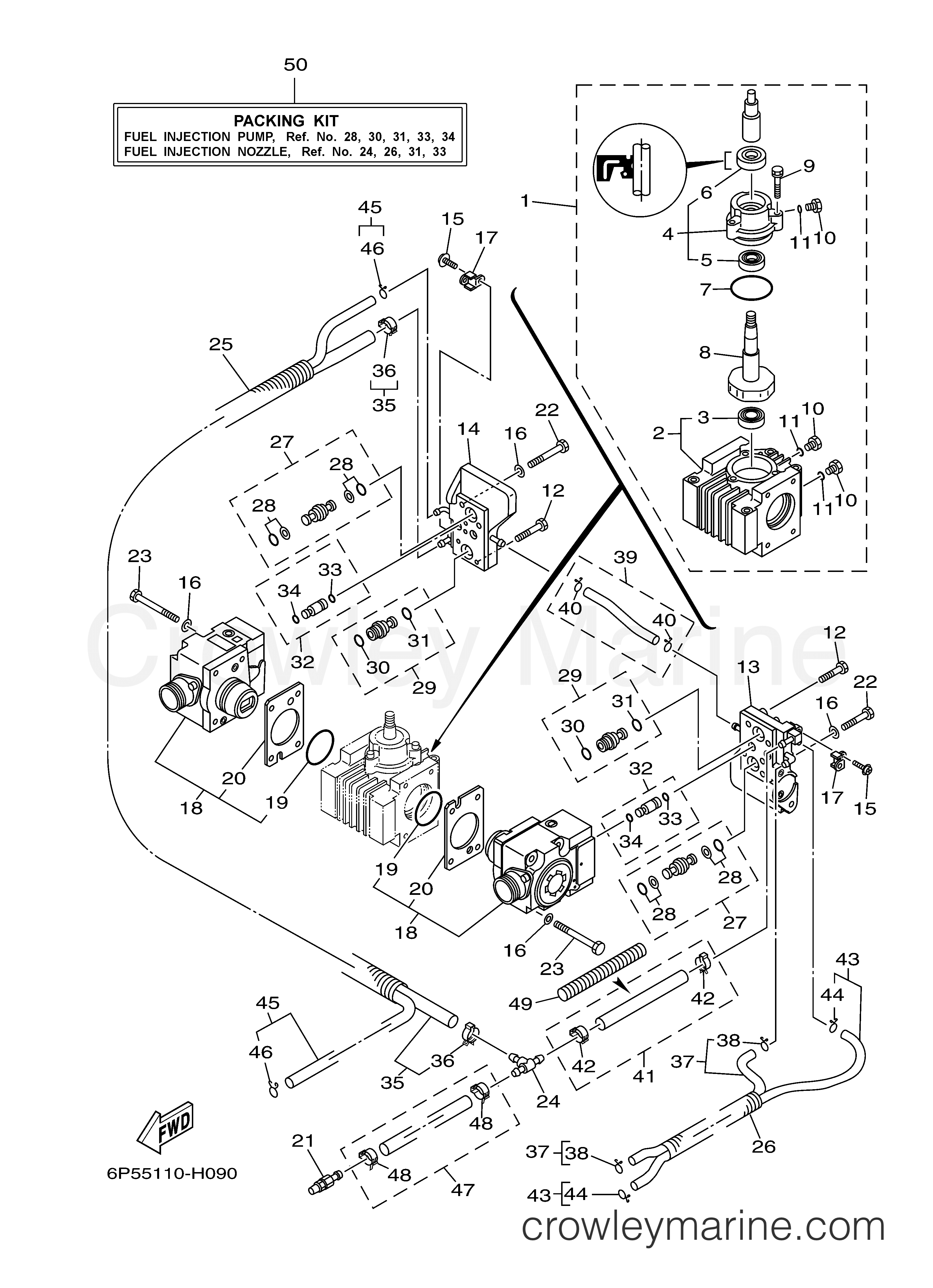 FUEL INJECTION PUMP - 2009 Outboard 250hp VZ250FTLR | Crowley Marine