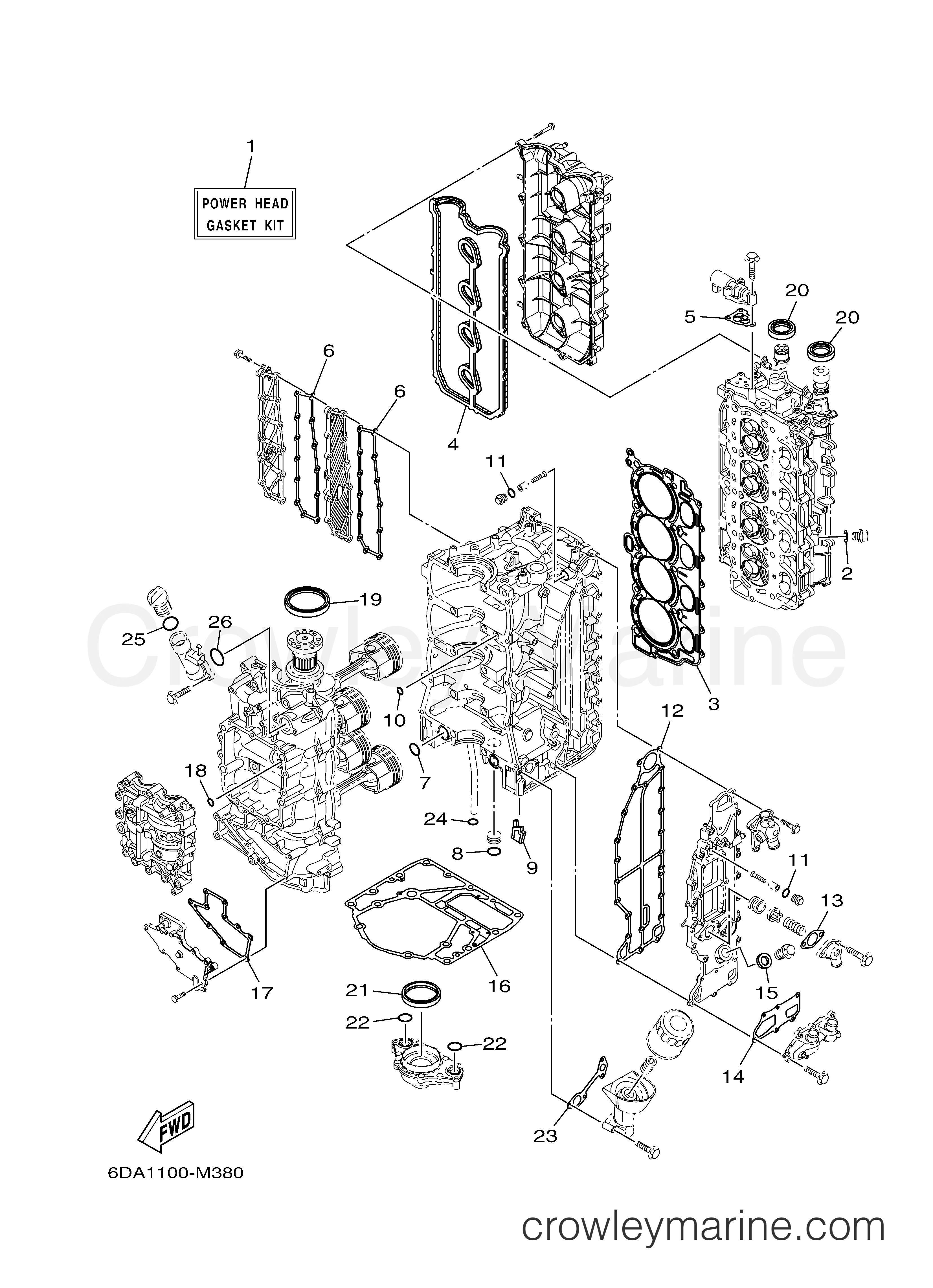 REPAIR KIT 1 - 2014 Outboard 200hp F200XB | Crowley Marine